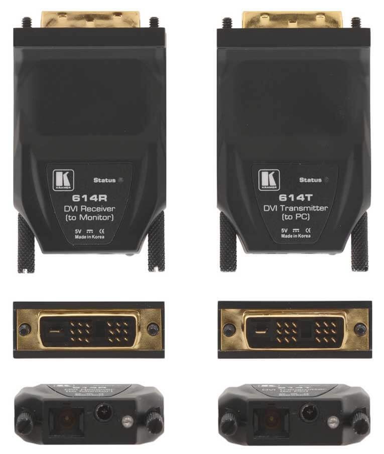 Kramer Single–Fiber Detachable DVI Optical Tx & Rx- Core Media Indonesia